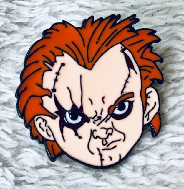 Child's Play Chucky Face Enamel Pin – Evil Amy’s Terror Shop